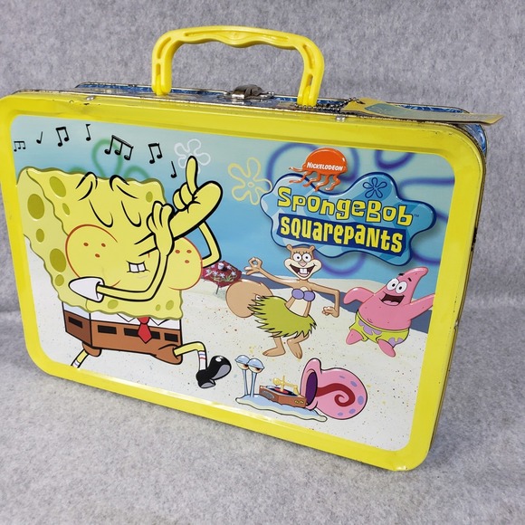 Nickelodeon | Accents | Spongebob Squarepants Yellow Metal Lunch Box ...